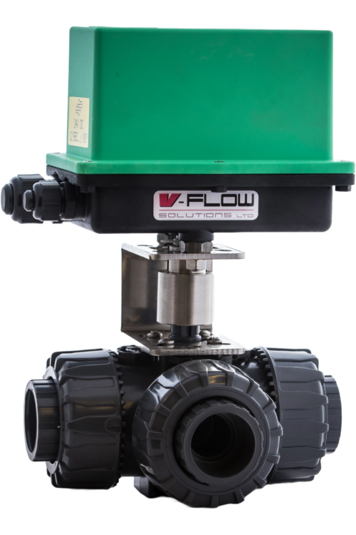 3-way Actuated PVC Valves | V-Flow Solutions